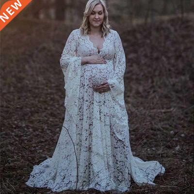 2020 Boho Style Lace Maternity Dress For Photography Materni
