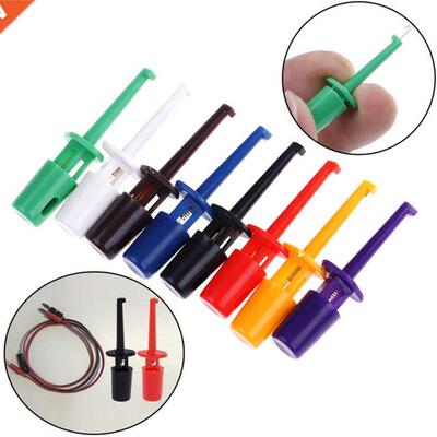10/12PCS Multimeter Lead Wire Kit Test Hook Clip 5color Each