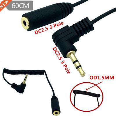 2.5mm male to2.5mm Female Audio Coiled Spiral Connect Cable