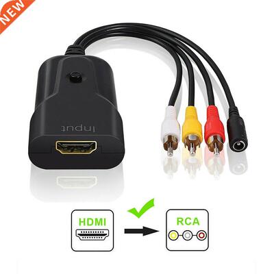 1080P HDM Female To 3 RCA Male Vdeo Audo Converter Cable