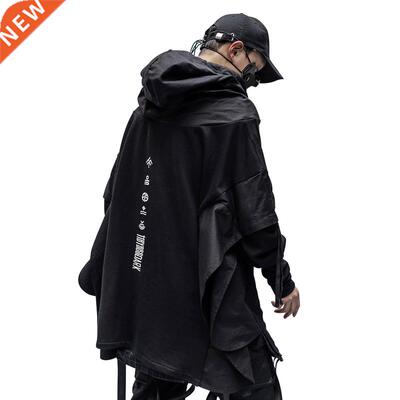 Techwear Hoodie Men Black Gothic Cosplay Japanese Setwear Cl