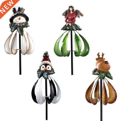 Christmas Garden Wind Spinners Decorative Metal Delicate Cut