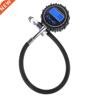 Digital Tire Pressure Gauge 200 PSI Interchangeable Air Chuc