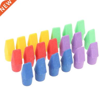 20 PCS Erasers Pencil Top Eraser Caps Chisel Shape Pencil E