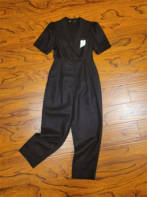 高端货！拒绝撞衫！质量别提多好了！立体剪裁纯棉麻翻领连体衣裤