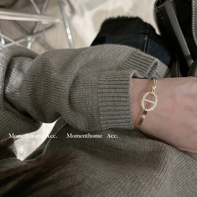 MOMENTHOME猪鼻子开口手镯