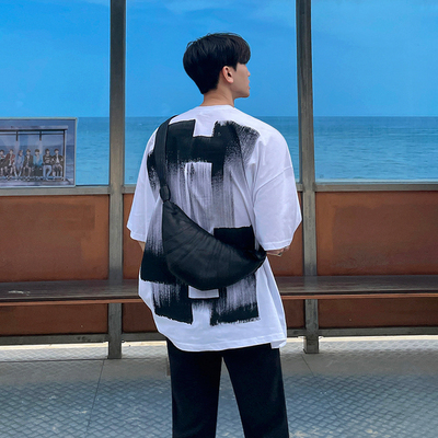 MRCYC夏季韩版涂鸦印花短袖T恤男