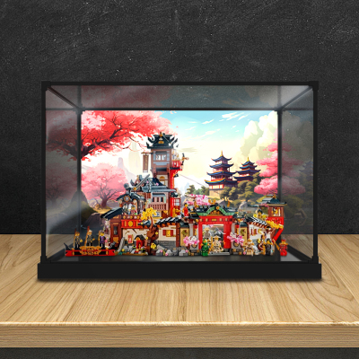 古薇媞适用乐高手办71861老城模型透明亚克力合金框架防尘展示盒