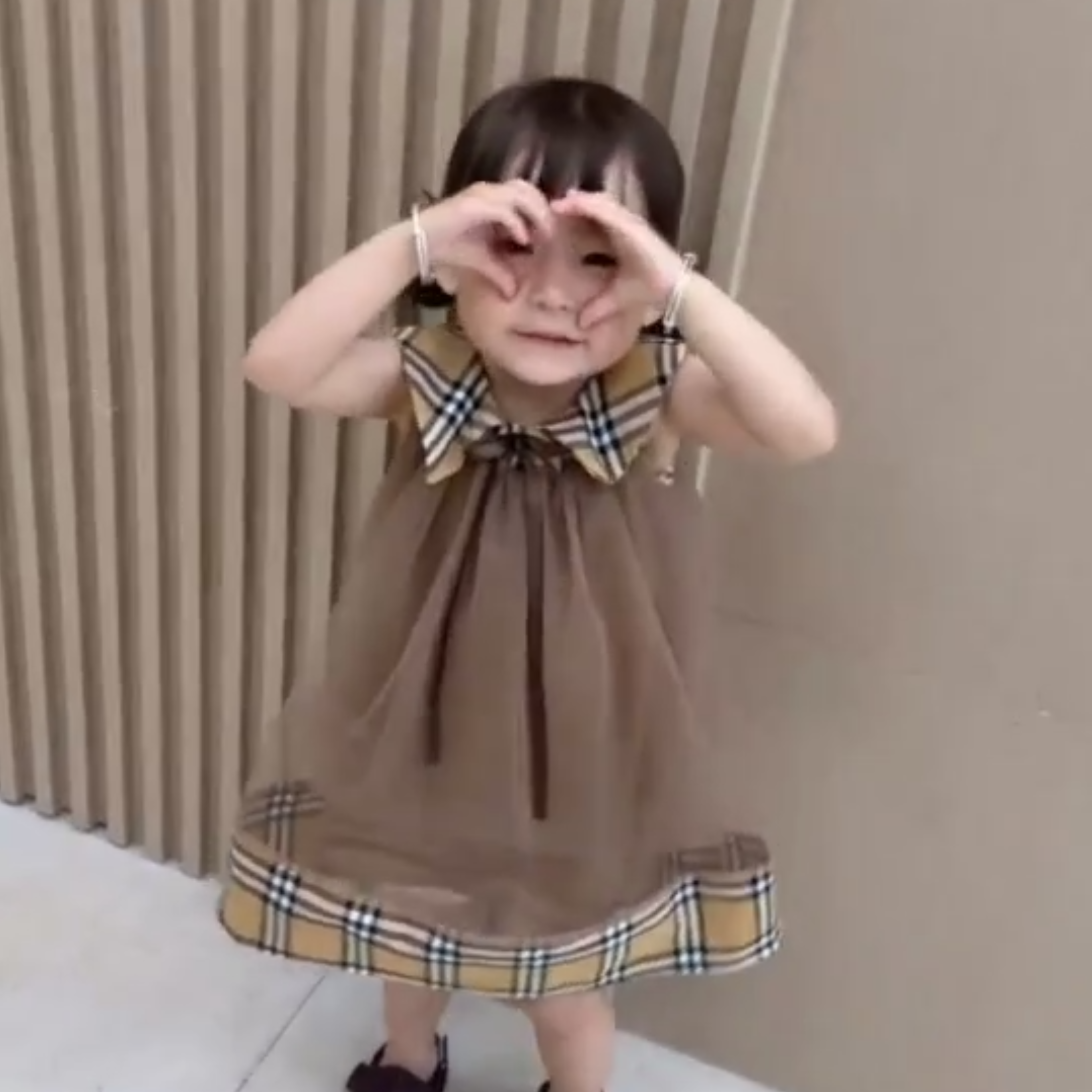 【柠里】老钱风!女童夏季经典格纹网纱公主裙学院女宝宝礼服裙子