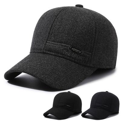 2026冬季帽子男士中老年护耳棒球帽韩版保暖加厚新款大头围1226r