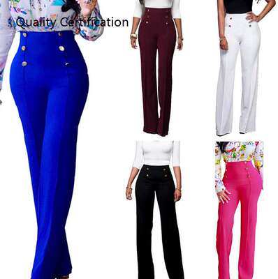 igh waist long pants female women clothes plus size trousers