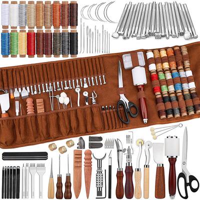 Leather Working Kit Craft Tools Supplies With Sewing Thread