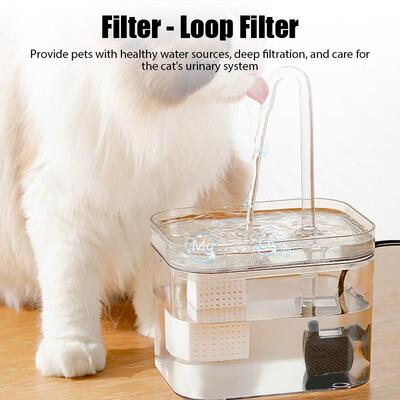Ultra-Quiet Cat Water Fountain Auto Filter Cat Drinker USB