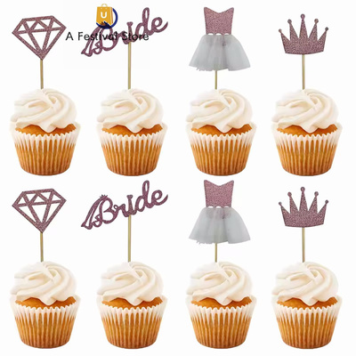 Bridetobe拉旗头纱蛋糕插牌