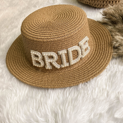 Bride Straw hat Bach weekend Bachelorette hen Party Bridal S