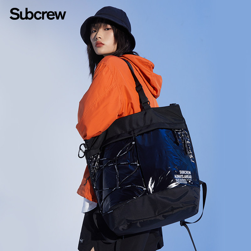 Subcrew李灿森潮牌托特包休闲潮单肩手提包大容量通勤双肩头盔包_虎窝淘