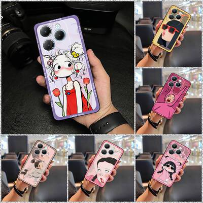 适用infinix Hot40/Hot40Pro/X6836/X6837手机壳纯色可爱软壳