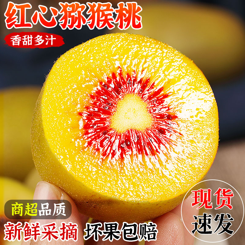 四川红心猕猴桃奇异果新鲜应当季新鲜水果弥猴桃孕妇现摘大果包邮