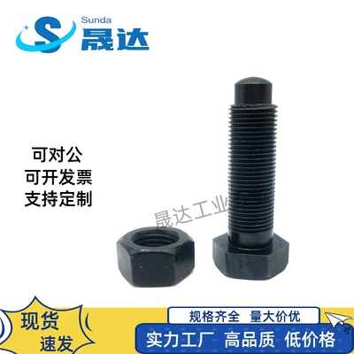 碳钢粗牙头部R型定位螺栓发黑调整螺钉STBB  8/10/12/16-30