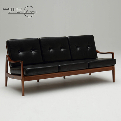 karimoku日本欧式风皮革客厅沙发