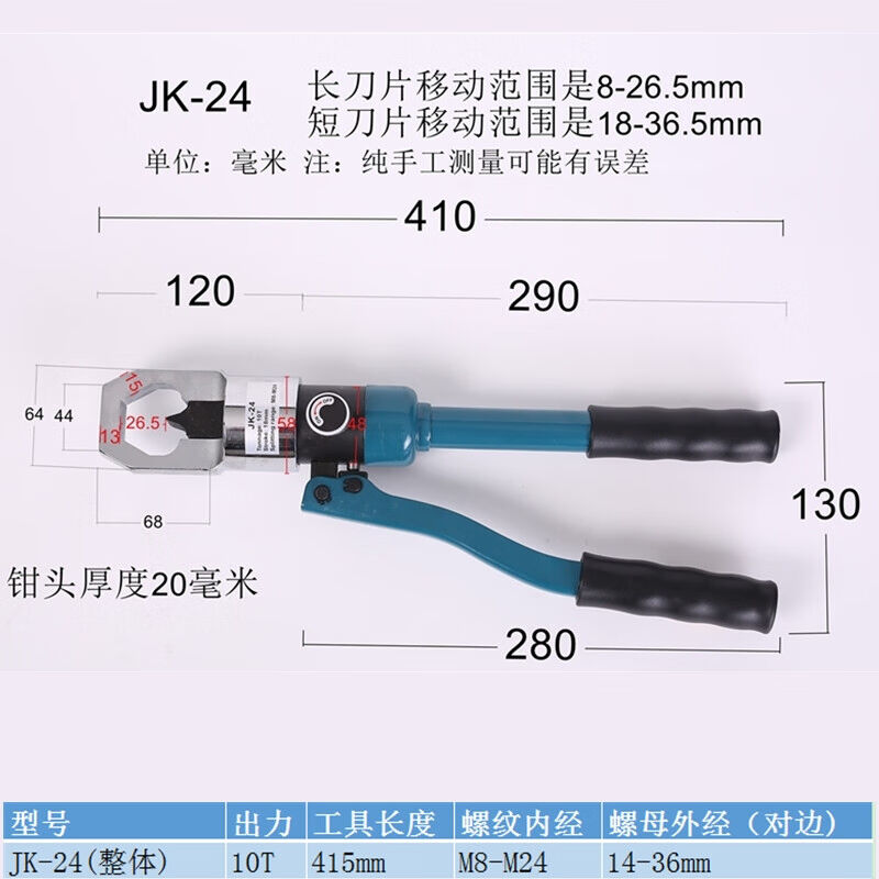 OLOEY定制螺帽破切器JKYDYP-24/27/30螺母破开器液压切开螺帽螺丝