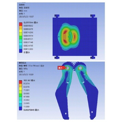 应力应变变形云图,应力应变曲线,强度刚度分析校核.