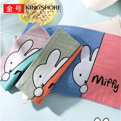 金号小毛巾枕巾卡通纯棉纱布