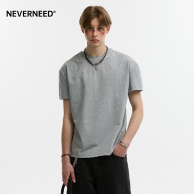 NEVERNEED正肩短袖T恤男女