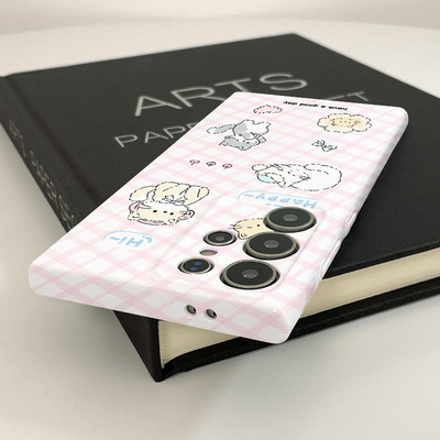 少女心小喵新款菲林壳s23+硬壳适用三星s24ultra华为OPPO苹果VIVO手机壳s22十/s21/a54/note10plus的保护套