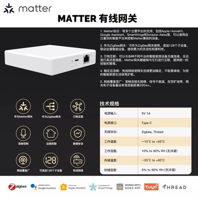 涂鸦智能有线智能网关Matter协议