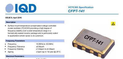 VC-TCXO IQD CFPT-141 26M 26MHZ 26.000MHZ 压控温补晶振 5032