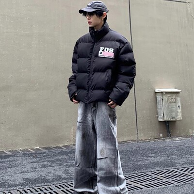 白菜coke美式复古简约情侣棉服