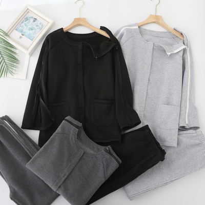 秋冬加绒加厚易穿脱护理服瘫痪卧