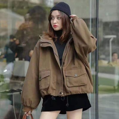 欧洲站冬款派克服连帽加厚款韩版宽松百搭时尚女外套2026加绒短装