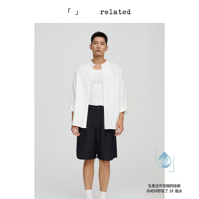 有关related|小水滴| 休闲直筒短裤夏季薄2025新款情侣百搭西装裤