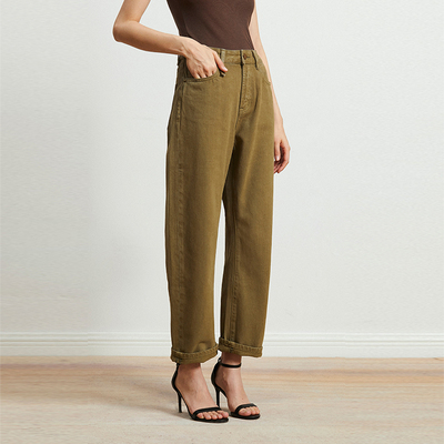 Carolingian 松弛ROW风！重磅长绒棉时髦雅痞九分宽松微锥牛仔裤