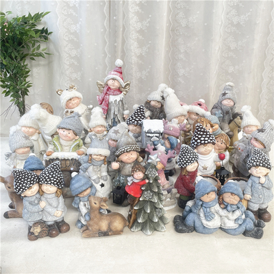 HUAXIA-美式花园庭院小人物摆件氧化镁装饰摆件