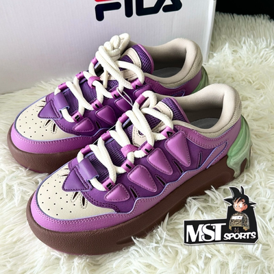 FILA紫棕女子低帮萝卜鞋休闲板鞋
