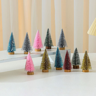 New Color Scallion Pink Mini Cedar Christmas Tree Packag