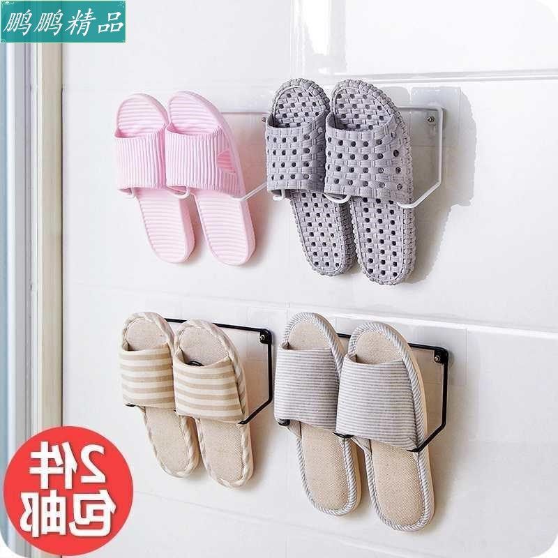shoe rack stand shelf hook slippers storage wall hanger rack_虎窝淘