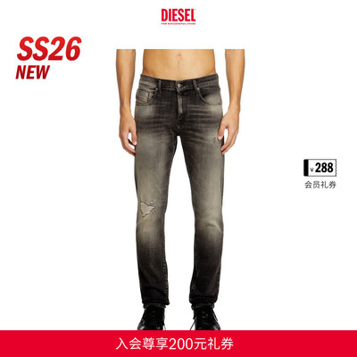 [新款]DIESEL男士26早春D-STRUKT中腰修身窄脚牛仔裤A0356209N59