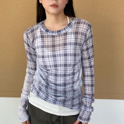 MQ｜MACQNF22192揉软舒适时尚百搭休闲晕染印花打底T恤女