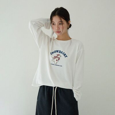 【欧凡】韩系卡通字母印花云朵