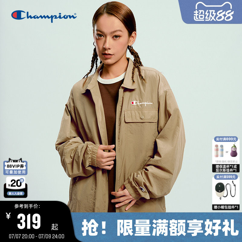 Champion冠军翻领教练夹克2026春季新款美式情侣户外运动软壳外套