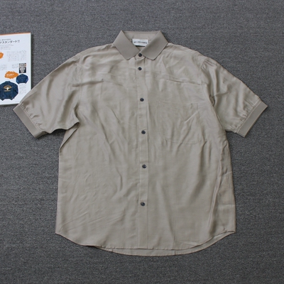 义大力鼎奢男装 薄款翻领短袖衬衫we shi today F35