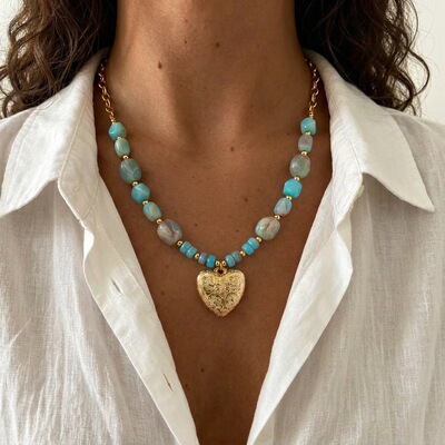 Love charm pendant necklace for bohemian ladies跨境女士项链