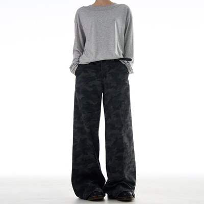 MADWITCH美式高街水洗迷彩休闲裤