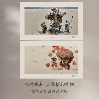 Ashley Wood赛博朋克机甲装饰画芯美漫CG艺术海报挂画工作室酒吧