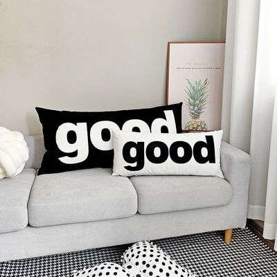 简约高级ins风几何抱枕字母沙发靠枕格子线条客厅抱枕套民宿靠垫
