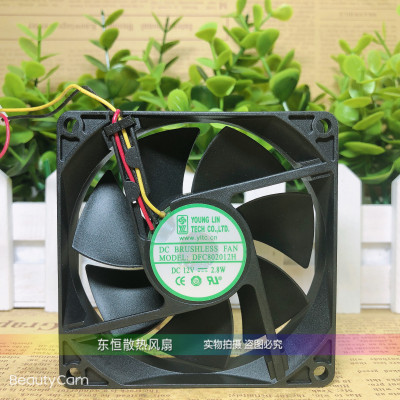 原装YONGLING 8020 12V 2.8W DFC802012H 8cm 电源 机箱 散热风扇